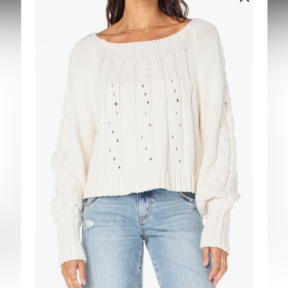 Roxy | Sweaters | 54 Roxy 74 Current Day Dreams Sweater In Egret | Poshmark
